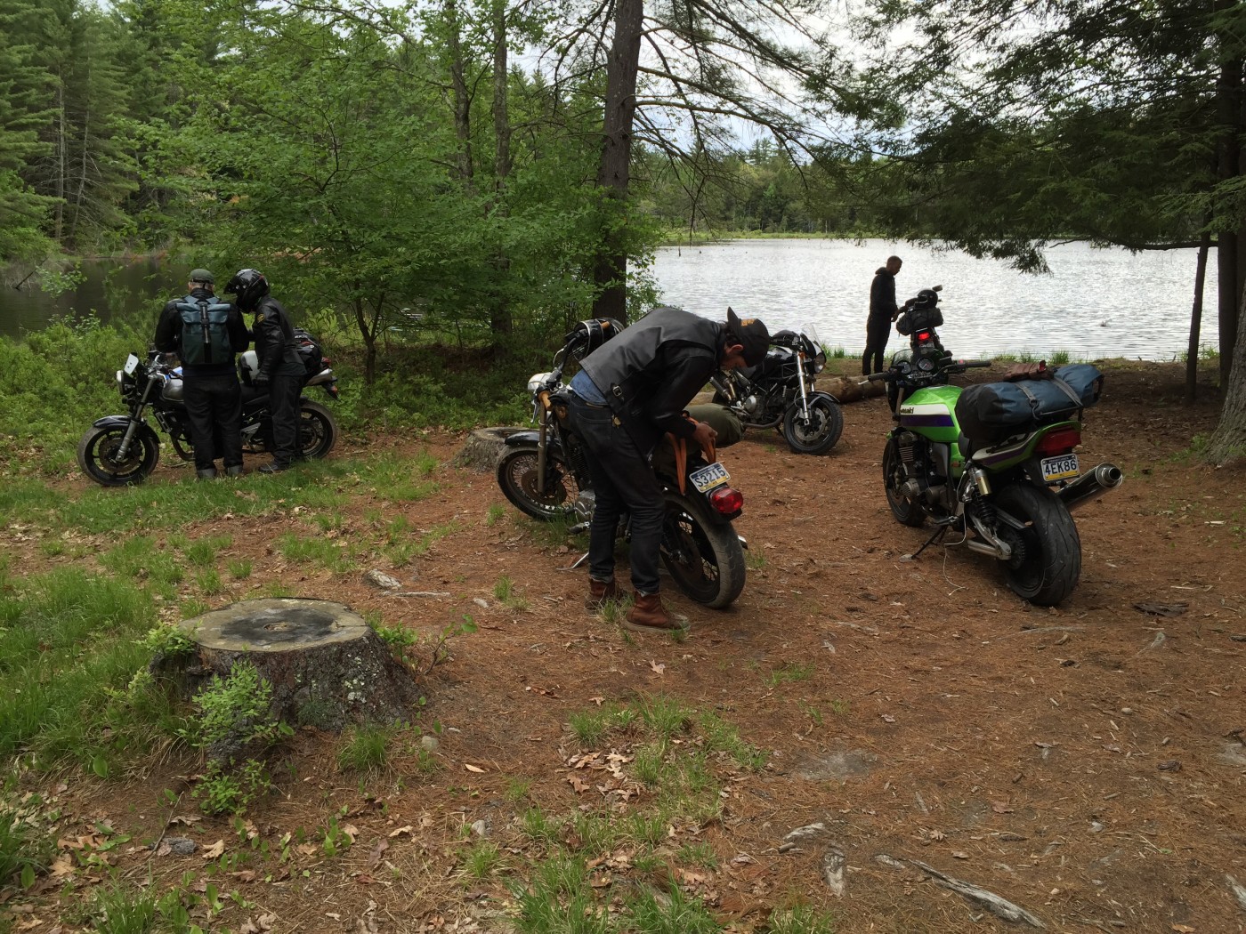 Catskills weekend - Chin on the Tank – Motorcycle stuff in Philadelphia.